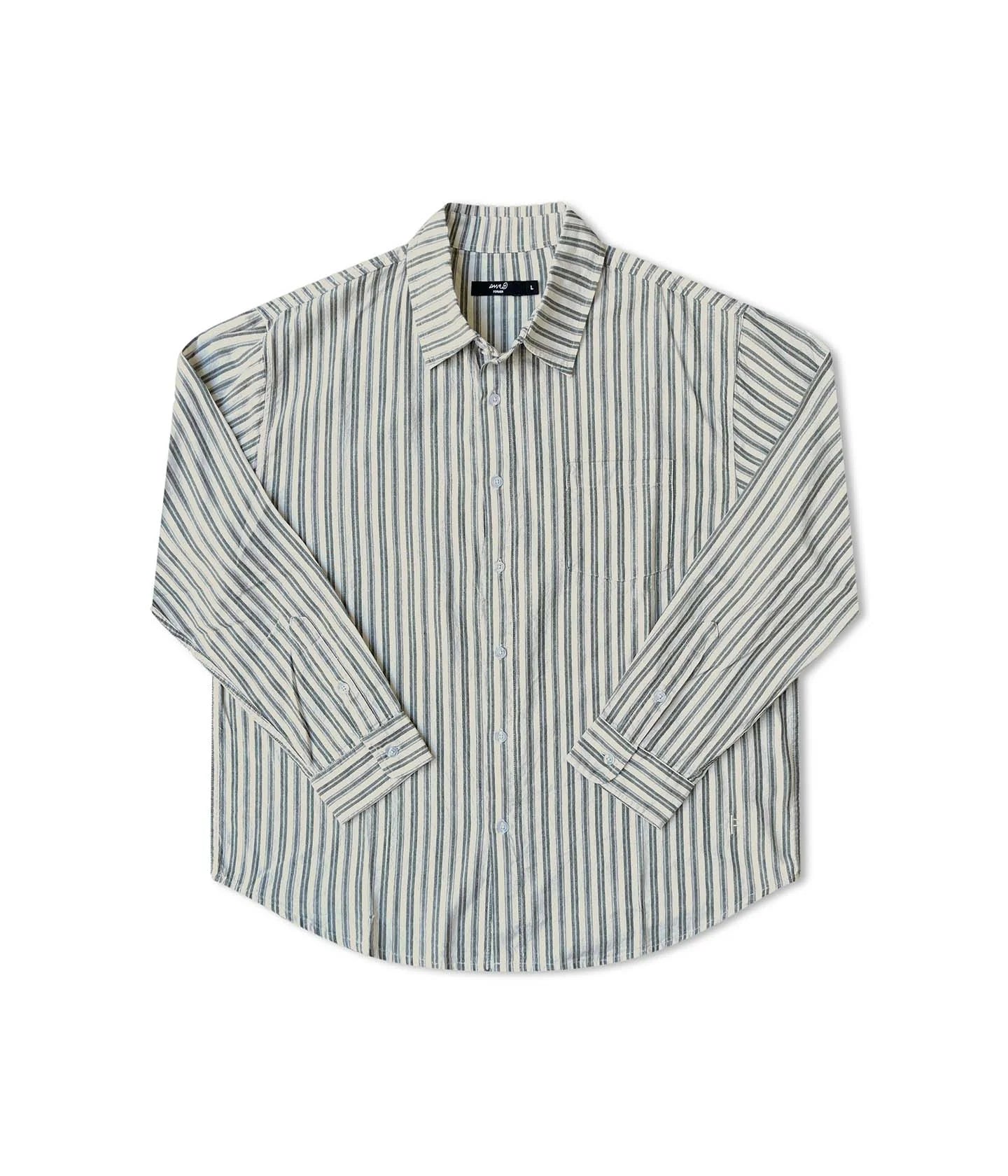 REYNOLDS STRIPED LS SHIRT // BONE GREEN – FORMER MERCHANDISE | JAPAN ...